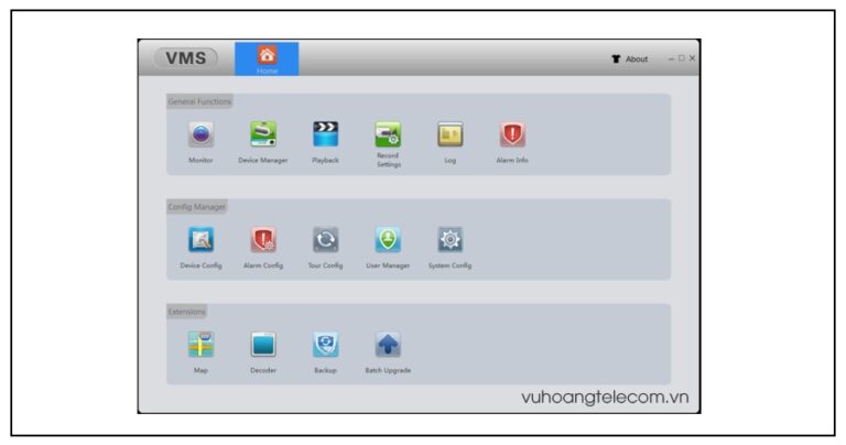 Tải phần mềm VMS camera Vantech cho máy tính | Vu Hoang Telecom