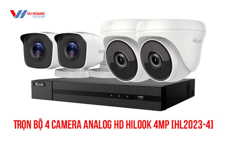 Trọn bộ 4 camera Analog HD HiLook 4MP giá rẻ [HL2023-4]
