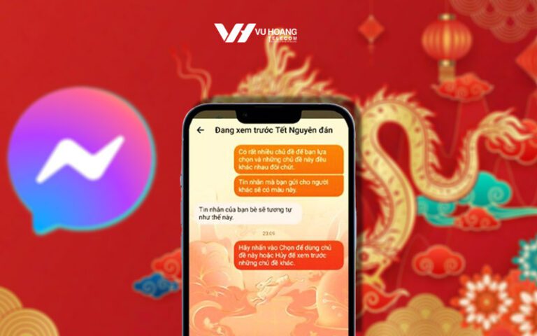 Cách tải chủ đề Tết 2024 trên Messenger có hình rồng cực đẹp