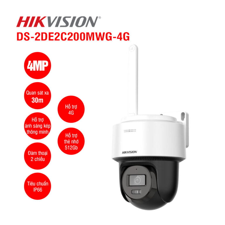 Bán camera IP PTZ 4MP Hikvision DS-2SE2C400MWG-E/14 giá rẻ